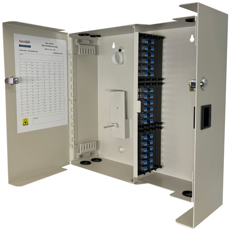 72 Fiber LC Adapter Single-mode WM-144 Wall Mount Splice/Termination Panel