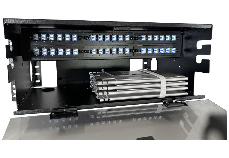 72 Fiber LC Adapter Single-mode 4U Rack Mount Splice/Termination Panel