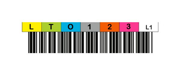 LTO-1 Labels - LTO-1 Barcode Labels - LTO Tape Labels - Custom LTO Labels