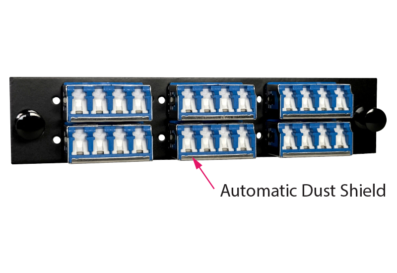 72F MDC Single-mode Blue Adapter Panel with IP5x Automatic Dust