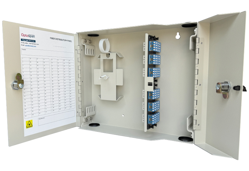 72 Fiber MTP-LC Cassette Single-mode WM-48 Wall Mount Distribution Panel