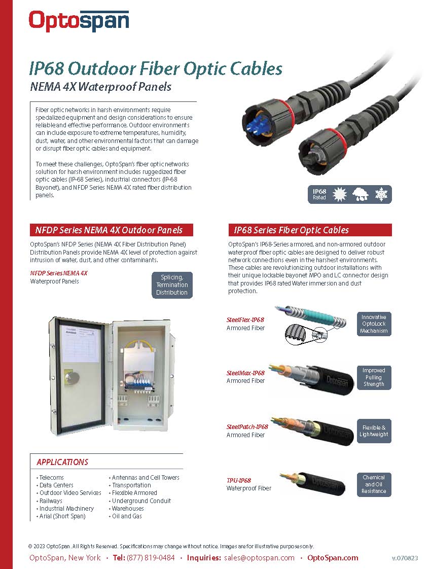 Outdoor Armored Fiber Optic Cables